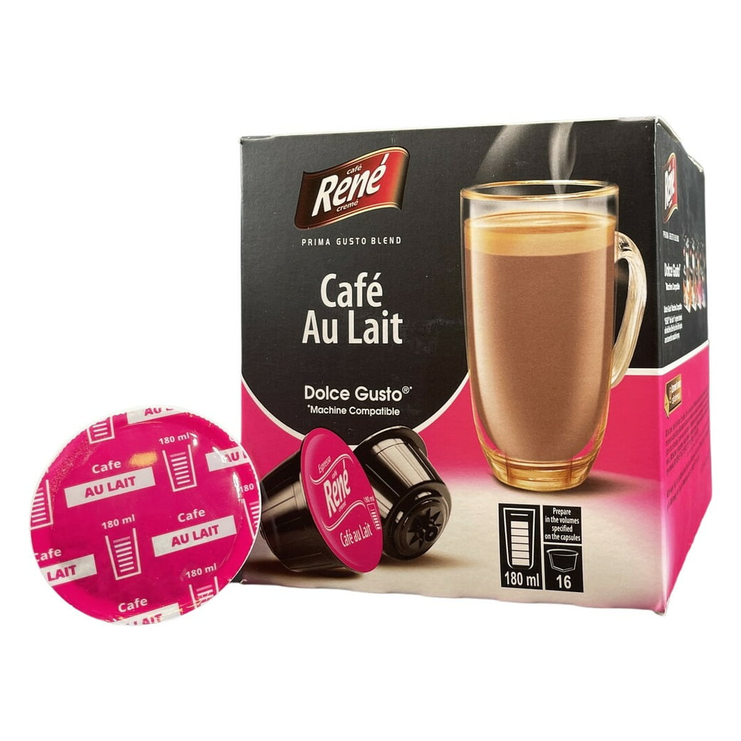 Café René Café Au Lait (16 stk) Dolce Gusto Kapsler