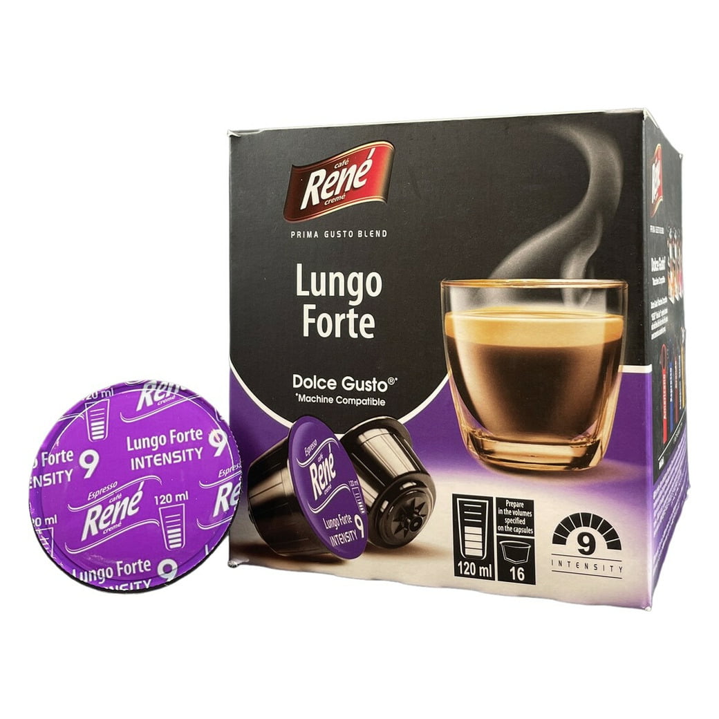 Café René Lungo Forte (16 stk) Dolce Gusto Kapsler